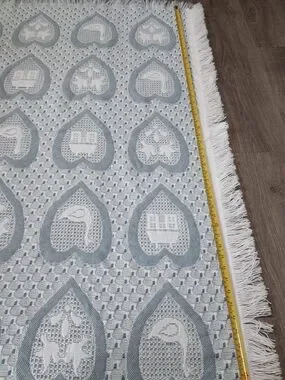 No Brand | Bedding | Light Blue Farmhouse Heart Goose Pattern Throw ...